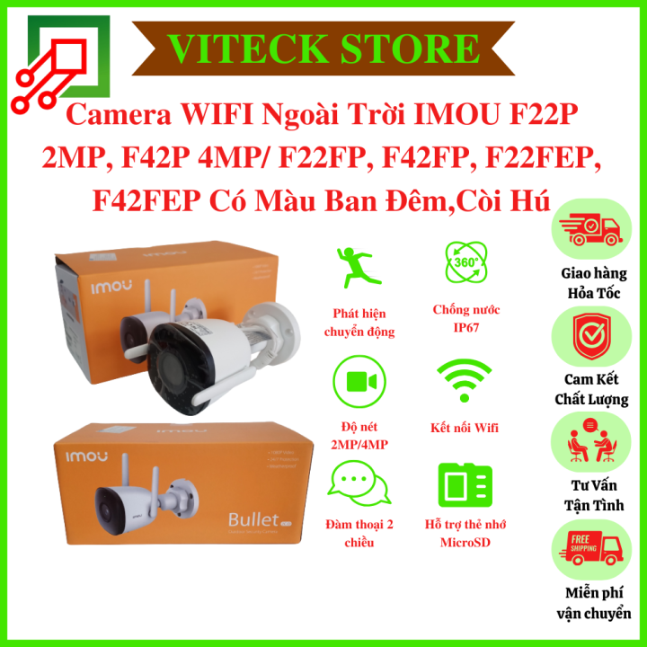 Camera WIFI Ngoài Trời IMOU F22P 2MP, F42P 4MP/ F22FP, F42FP, F22FEP ...