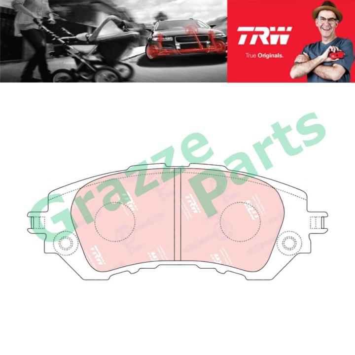 TRW Brake Pad Front for GDB7902 - Toyota Vios NCP150 J/E Spec (Rear Use ...