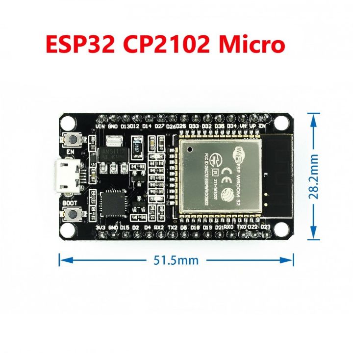 Kit ESP32 CH340 30P Wifi + Bluetooth cổng Type C, Kit ESP32 CP2102 30P Wifi cổng Micro | Lazada.vn