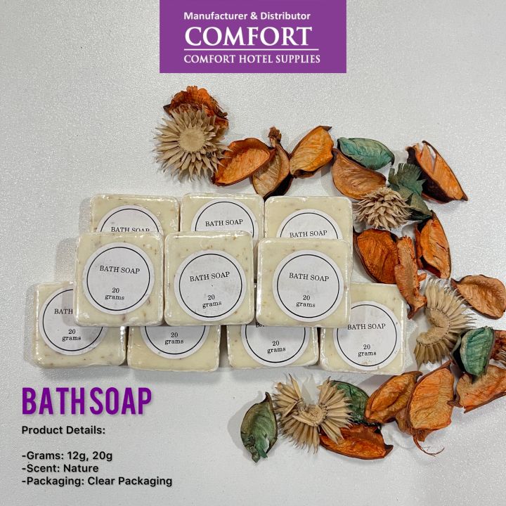Comfort Hotel Supplies Oatmeal Bath Soap in Clear Plastic Packaging 100 ...