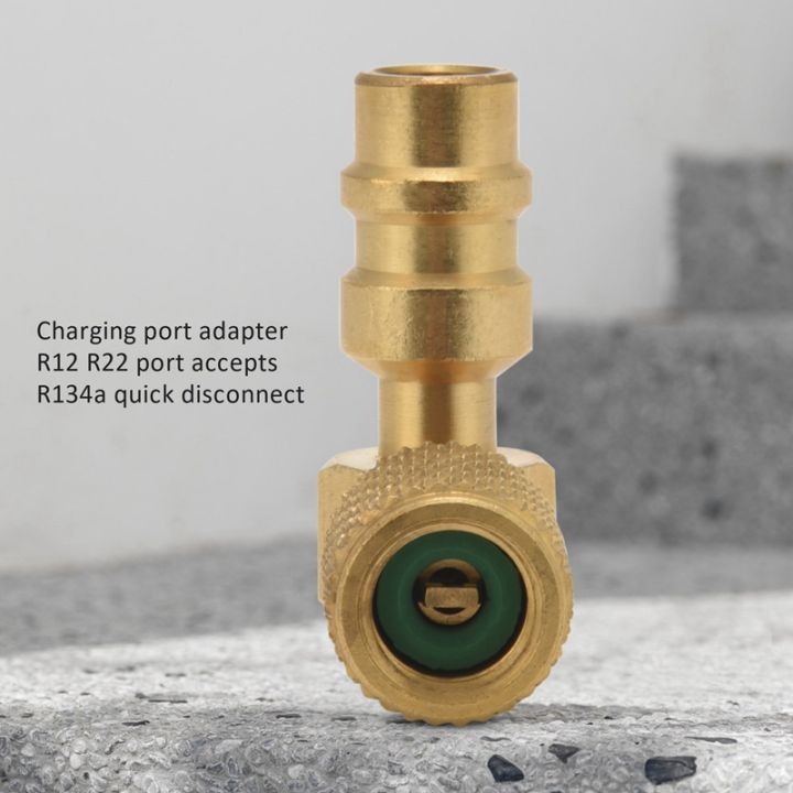 R12 to R134 a High/Low AC Fitting Port Retrofit Conversion Adapter ...