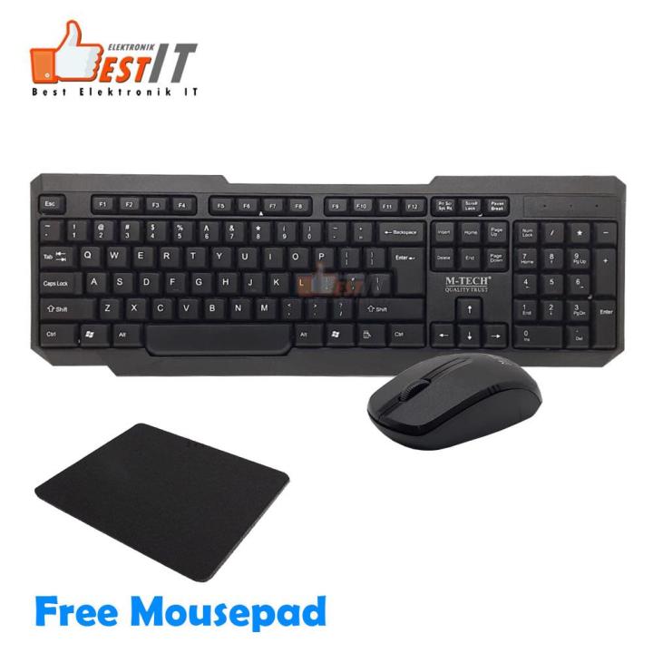 M-Tech Keyboard Wireless Combo Mouse Wireless STK 04 Free Mousepad ...
