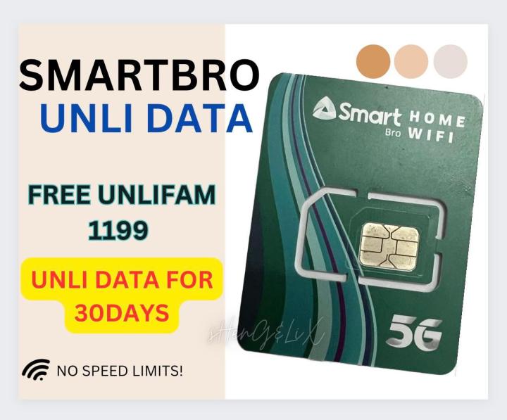 PLDT/SMARTBRO SIMCARD WITH UNLIFAM PROMO (UNLI DATA FOR 15DAYS) | Lazada PH
