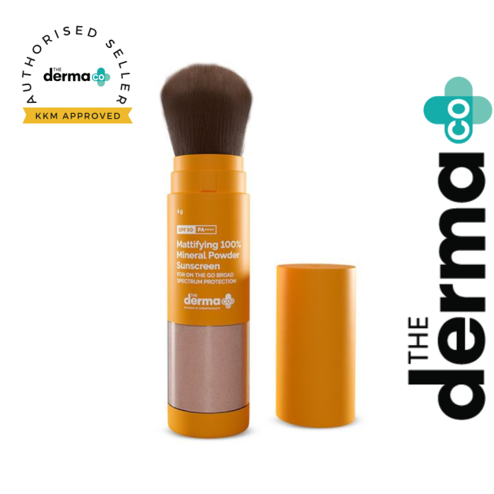 The Derma Co Mattifying 100% Mineral Matte Powder Sunscreen With Spf 50 ...