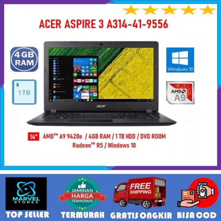 LAPTOP Acer Aspire 3 A314-41-9556 - AMD A9 9420 | 4GB | 512 SSD | Win ...