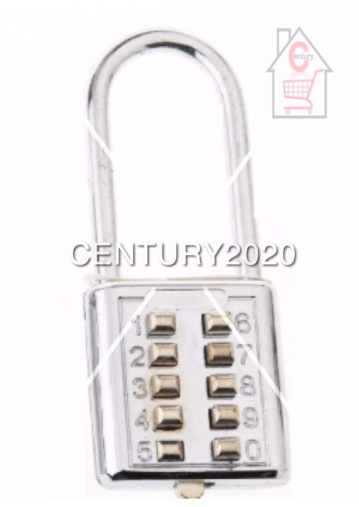 Combination Padlock 10 Push Numbers Button Combination Pad Lock CH-602L ...
