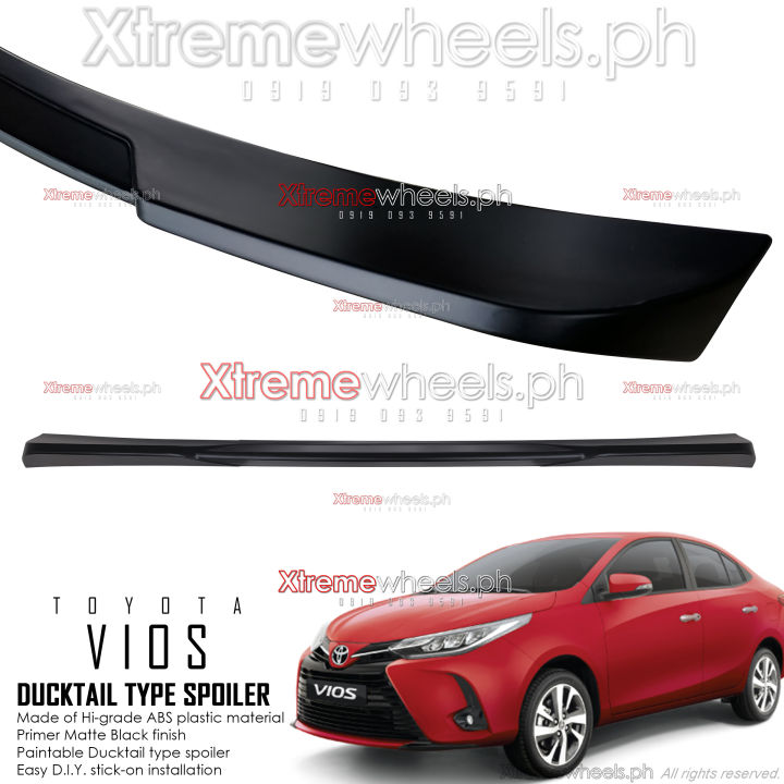 Toyota Vios 2019-2025 Duct Tail Rear Spoiler with Primer Black ( Vios ...