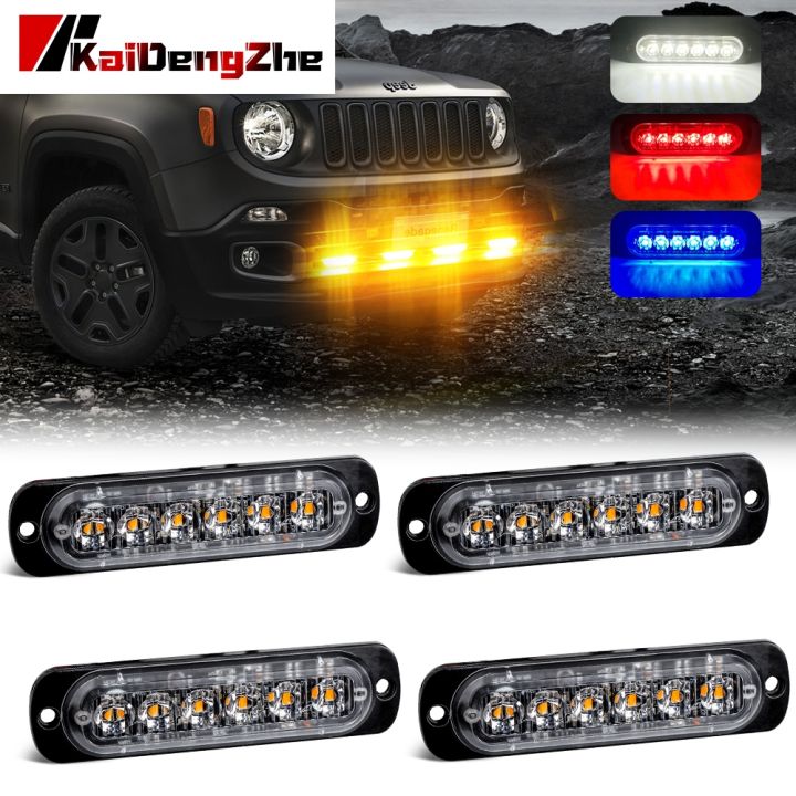 【Quick Delivery】 6 LED Car Strobe Light Emergency Grill Breakdown Auto ...