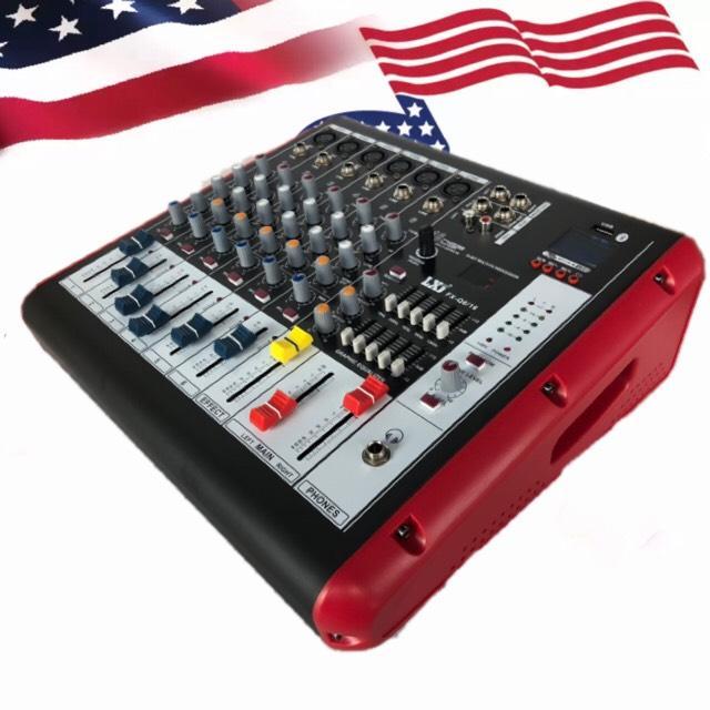 LXJ เพาเวอร์มิกเซอร์ มิกเซอร์ 6ช่อง Power Mixer เครื่องเสียง ขยายเสียง Power mixer ( 6 channel ...