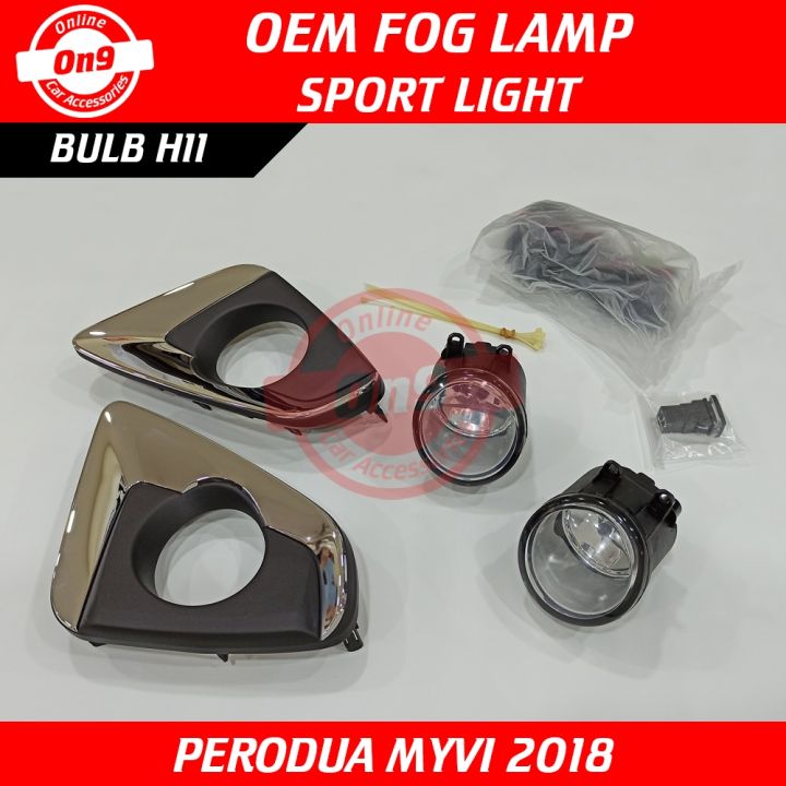 Perodua Myvi 2018 2019 2020 OEM Fog Lamp Sport Light Full Sets | Lazada
