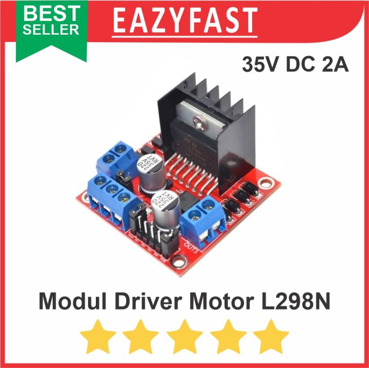 L298n Dual H Bridge Dc Stepper Motor Driver Controller Arduino Lazada