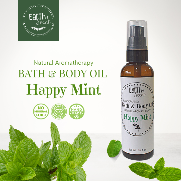 Earth+Scent Bath and Body Oil 100% Natural Aromatherapy Massage Oil ...