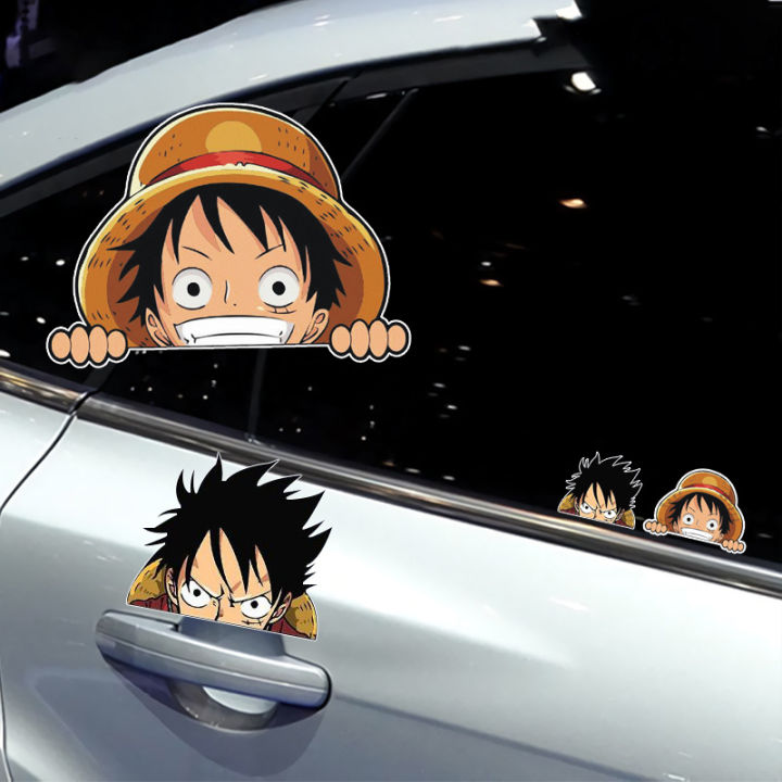 EasyMoGo Car Decal Sticker Anime Pirate Luffy, Cartoon Character ...