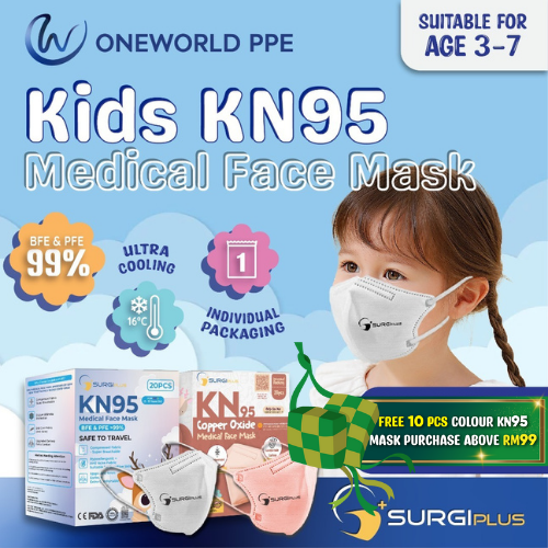 【SurgiPlus】Kid KN95 5ply & Kid KF94 4ply Medical Face Mask ...