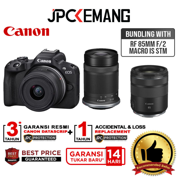 Canon EOS R50 kit 18-45mm + 55-210mm Mirrorless Camera EOS R 50 JPC KEMANG GARANSI RESMI ...