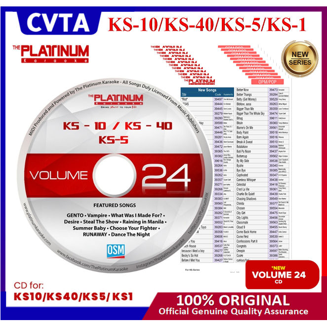 platinum original CD ks10 /kbox2 /junior2/ks40 vol24 | Lazada PH