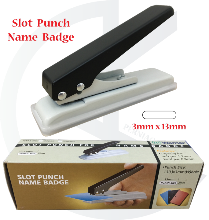 Warrior Slot Punch Name Badge / ID Card Puncher / Card Hole Punch 13mm ...