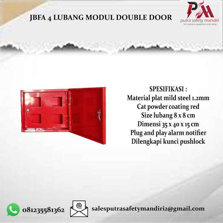 JUNCTION BOX FIRE ALARM 4 MODULE TERMINAL KOTAK PANEL KUNCI PUSHLOCK ...