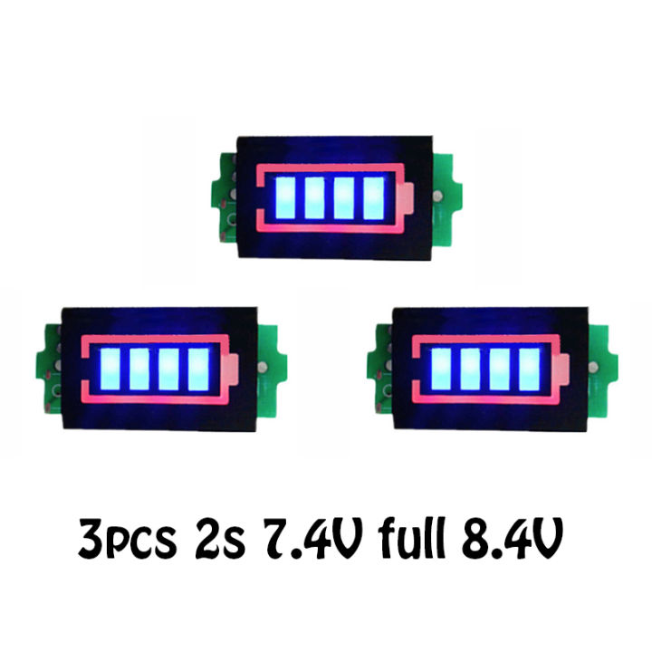 3PCS 12V 3S 18650 Capacitance indicating level tester module Display ...