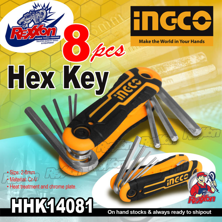 INGCO 8pcs Hex Key / Allen Wrench HHK14081 Rexxon Power Tools Trading ...