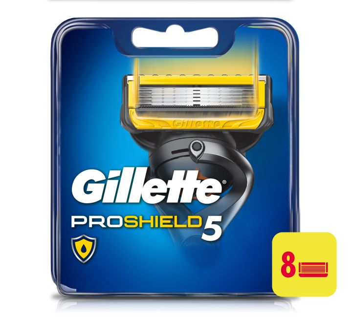Gillette ProShield 5 Men’s Razor Blade Refills – 8 Cartridges NEW - Up ...