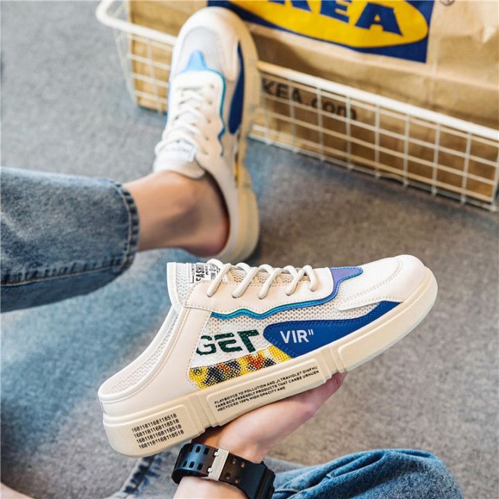 Moai Dc Beanie Slip-Ons & Loafers Shoes Half Slippers Male Lazy Man ...