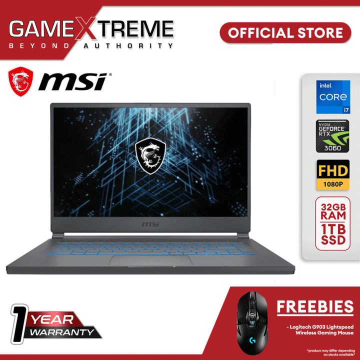 MSI Stealth 15.6" FHD 15M Gaming Laptop i7-1260P 32GB 1TB SSD NVIDIA ...