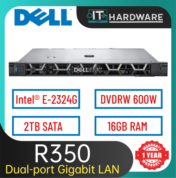 Dell PowerEdge R350 Rack Server | Intel® Xeon® E-2324G Processor | 16GB ...