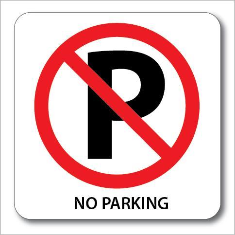 NO PARKING PP SIGN BOARD 150X150MM | Lazada