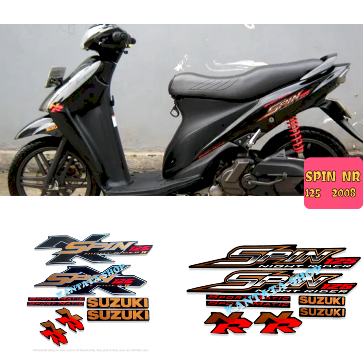 STIKER STRIPING LIS LES BODY MOTOR SUZUKI SPIN NR 125 2008 STANDAR FULL ...