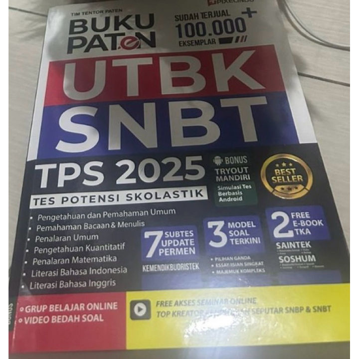 BUKU PATEN UTBK SNBT TPS 2025 B5 | Lazada Indonesia