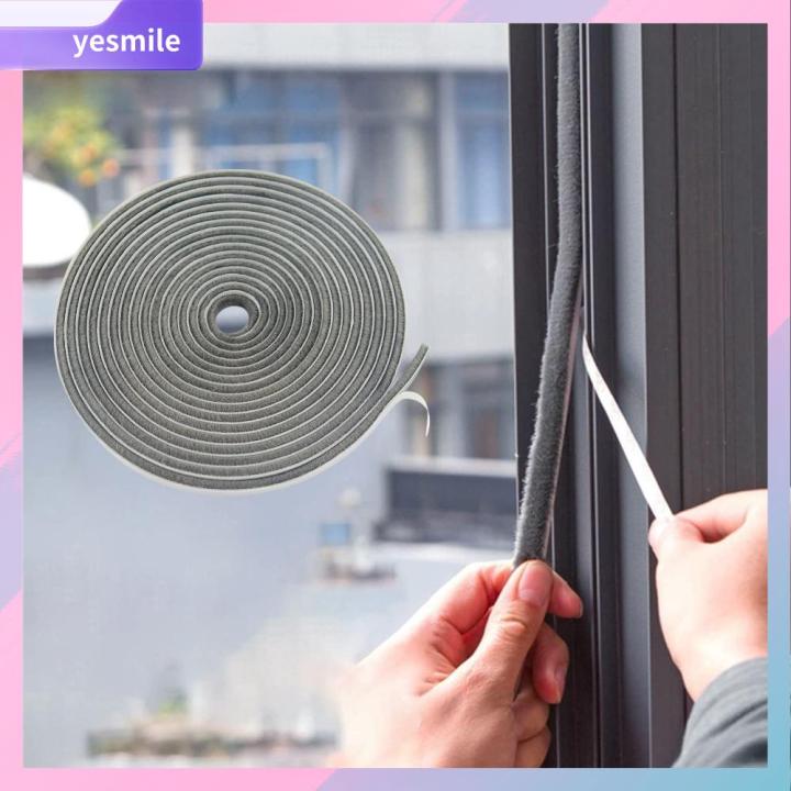 YESMILE Grey Brush Weather Stripping 9.8ft-39.4ft Wool Fibre Self ...