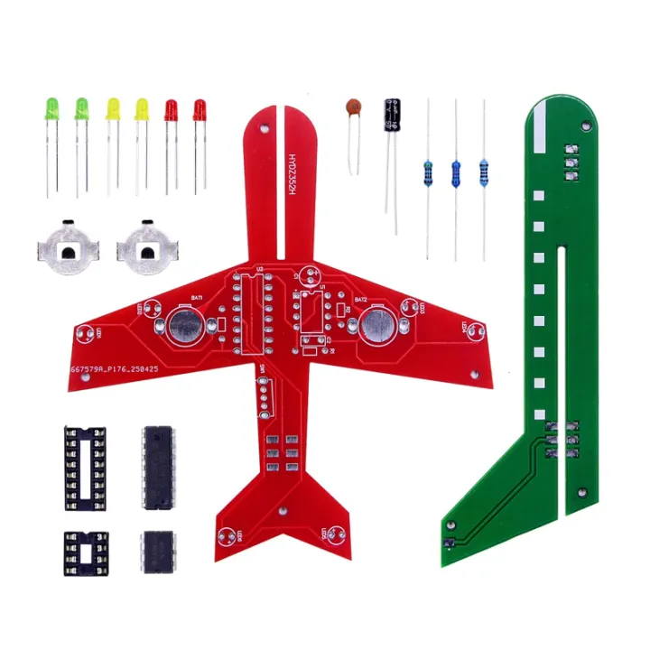 Small Plane LED Flasher Kit Easy Assembly CD4017 Flow Lamp Circuit ...
