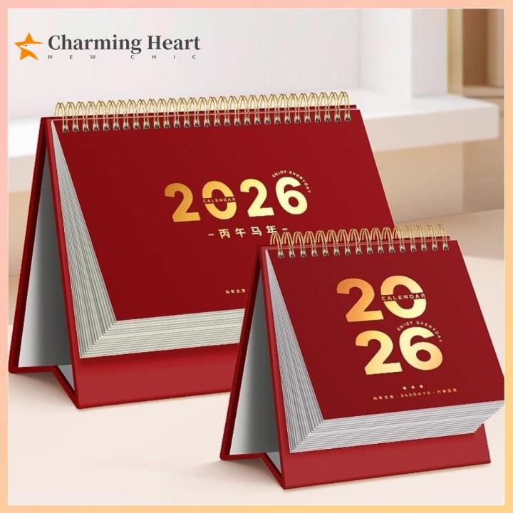 Z5DJXZ6 Thick Paper 2026 Desktop Desk Calendar Foldable Time Management ...