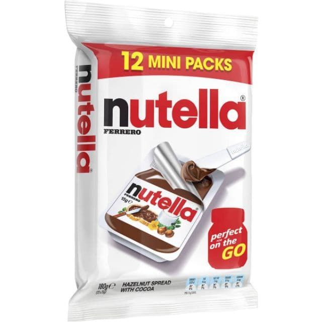 Nutella Mini pack นูเทลล่า มินิแพค ขนาดพกพา พร้อมช้อนในตัว ขนาด 180g ...