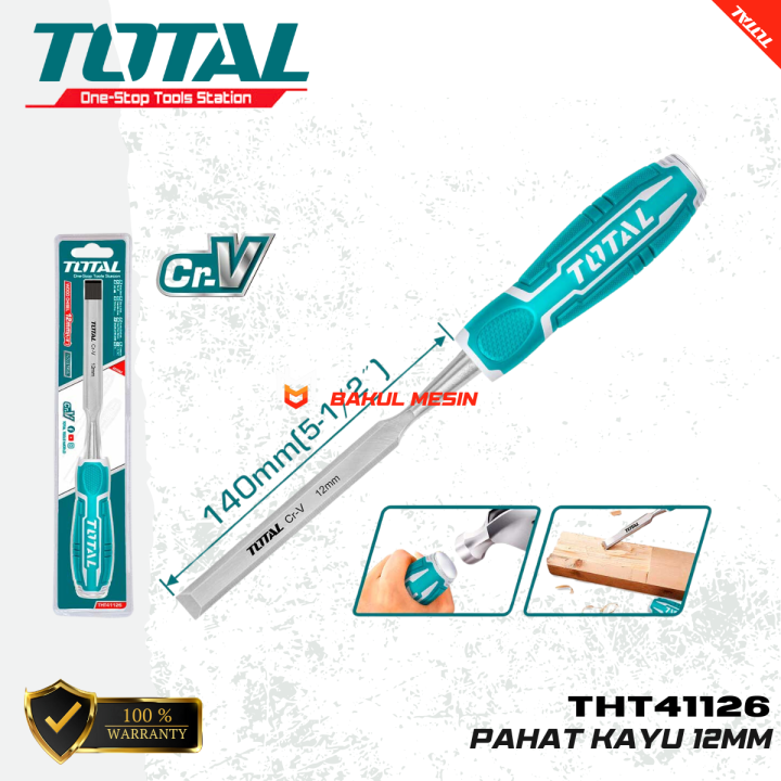 TOTAL THT41126 WOOD CHISEL PAHAT KAYU 12mm | Lazada Indonesia
