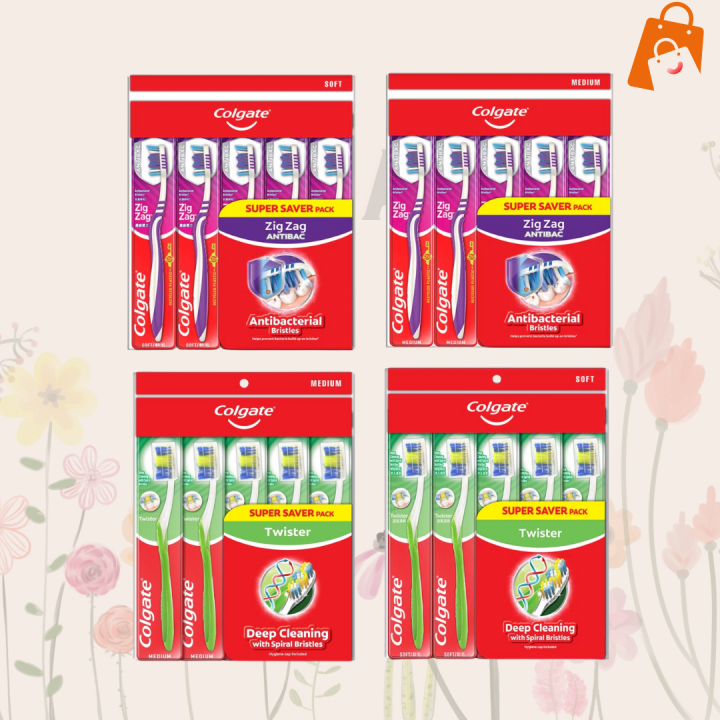 Colgate Toothbrush Twister Zigzag Medium Soft 5s Kids Minions 1s | Lazada