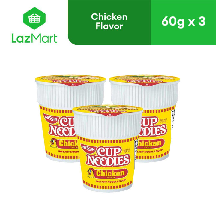 Nissin Cup Noodles Chicken 60g - Pack of 3s | Lazada PH