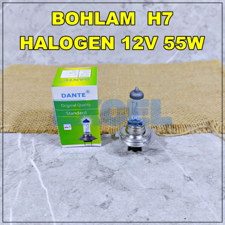 BOHLAM LAMPU HALOGEN H7 12V 55W UNTUK LAMPU UTAMA MOBIL KUDA / CONFERO ...