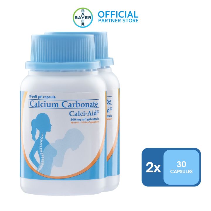 CALCI-AID® Calcium Carbonate 500mg Easy to Swallow Softgel Capsule 30s ...