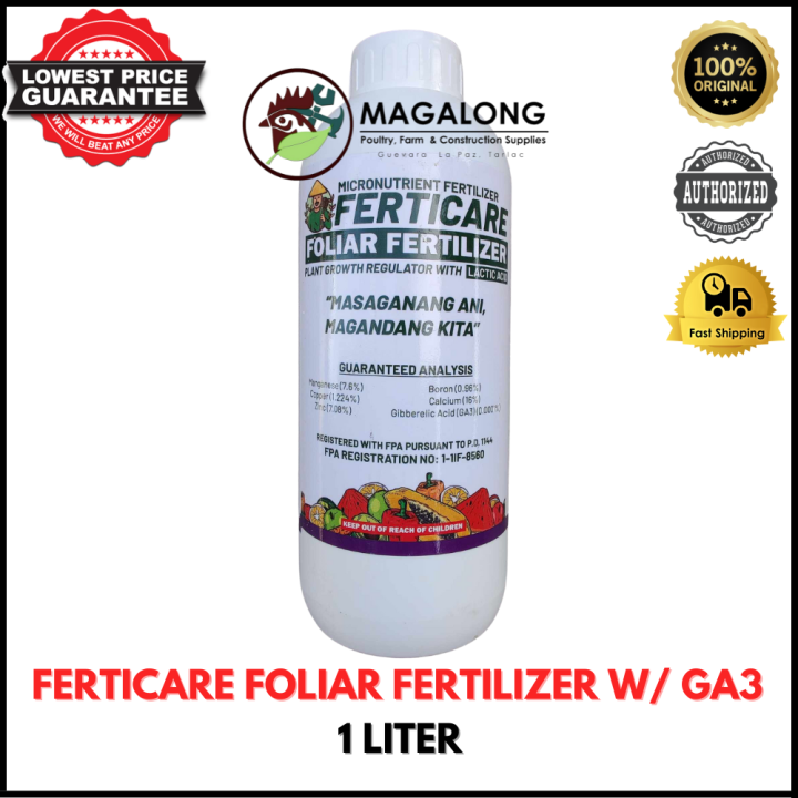 FERTICARE FOLIAR FERTILIZER WITH GA3 SINO M - 1 LITER | Lazada PH