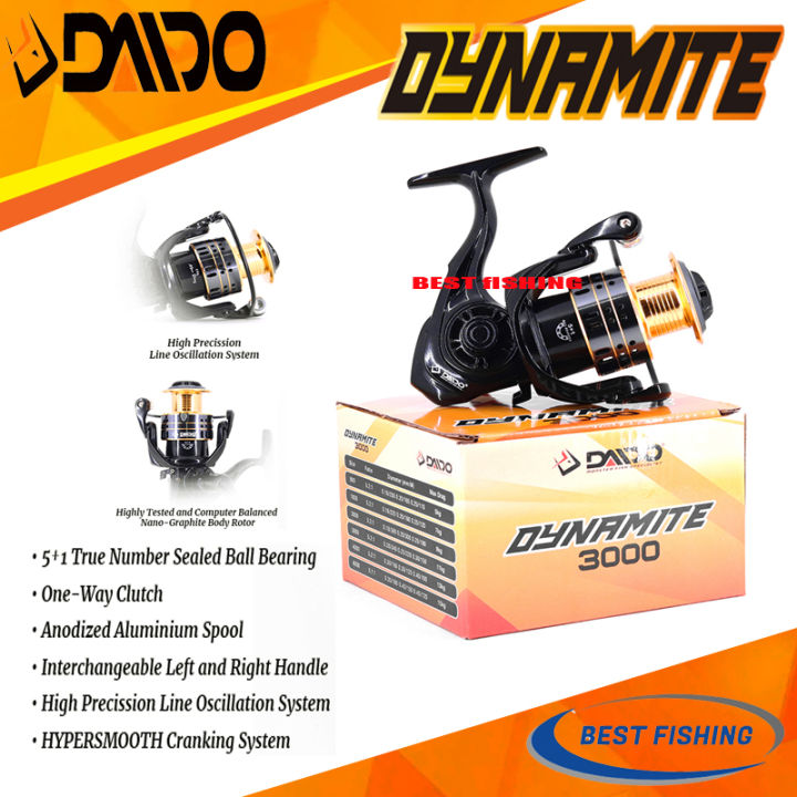 REEL DAIDO DYNAMITE 6 BEARING ONE WAY 800 SAMPAI 6000 - REEL PANCING ...
