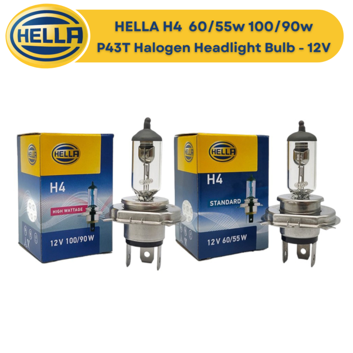 Hella H4 12v 100/90w - 60/55w P43T Halogen Headlight bulb - 1pc | Lazada PH
