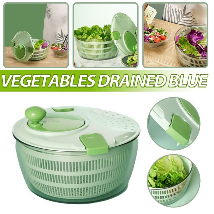 Idealhere Salad Spinner Large Lettuce Spinner Dryer Vegetable Washer ...