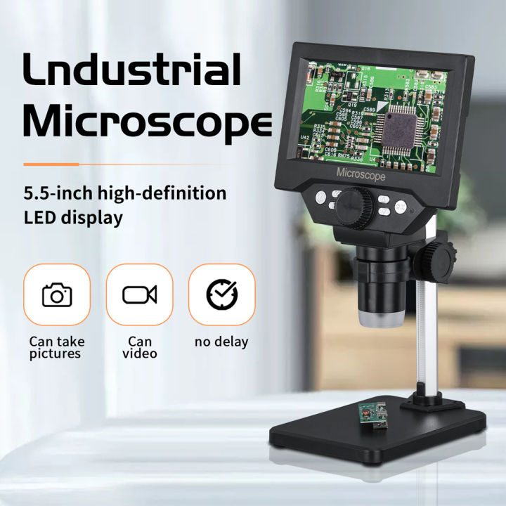 5.5-inch LCD Display Electron Microscope 10 Megapixel Industrial ...