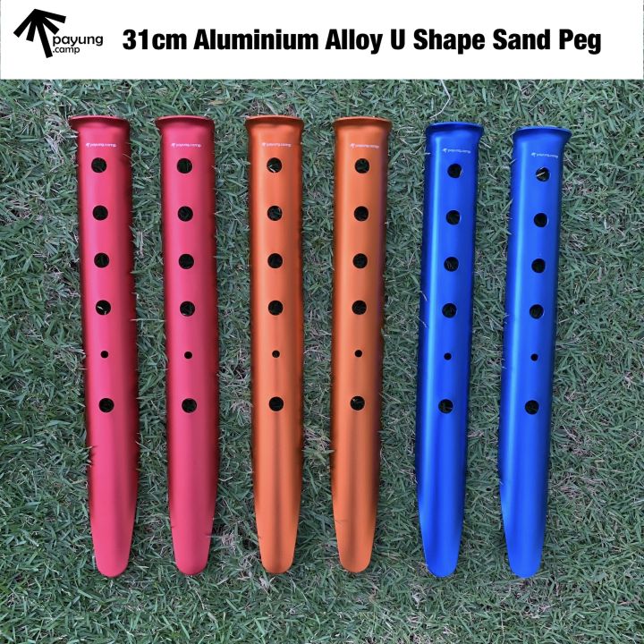 31cm Peg Stake Camping Peg Flysheet Peg Tent Peg Tarp Peg U shape Sand ...