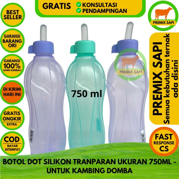 BOTOL DOT KAMBING DAN DOMBA 750ML SILIKON TRANSPARAN - DOT KAMBING ...