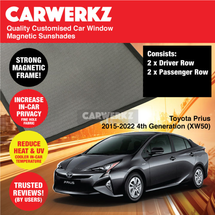 Customised Window Magnetic Sunshades for Toyota Prius Sedan 2015-2022 ...