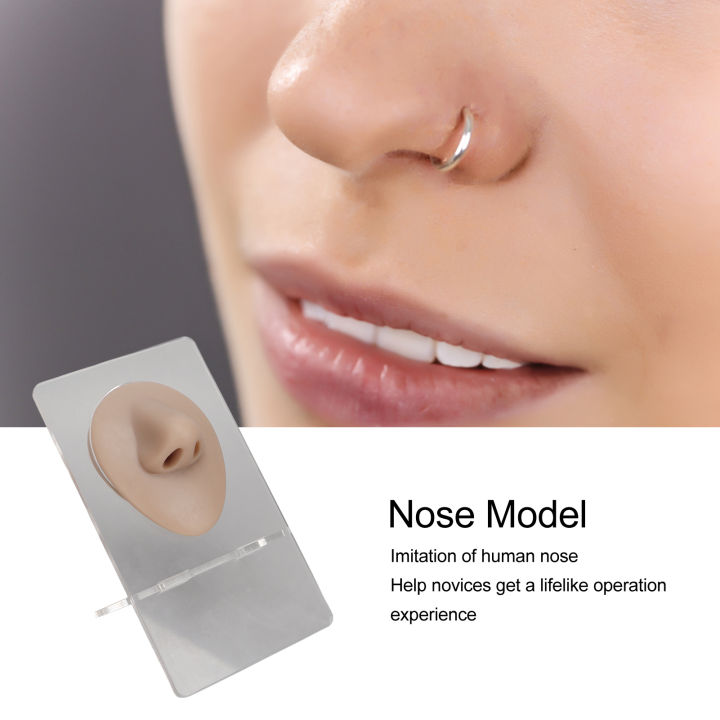 1 Piece Silicone Nose Model Soft Silicone Flexible Human Nose Rubber ...