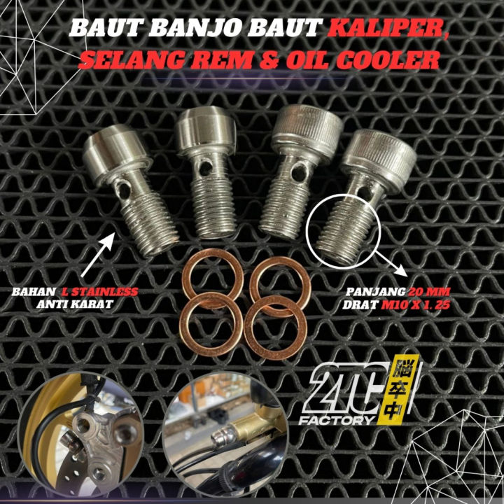 Baut banjo baut kaliper baut selang rem baut oil cooler universal semua ...